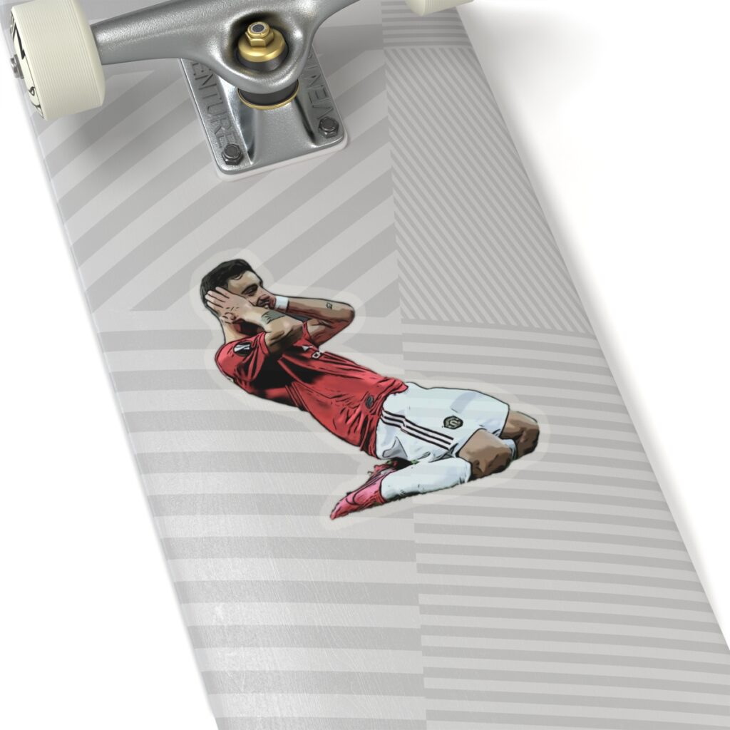Bruno Fernandes Slide Celebration Sticker - Autonomously Driving