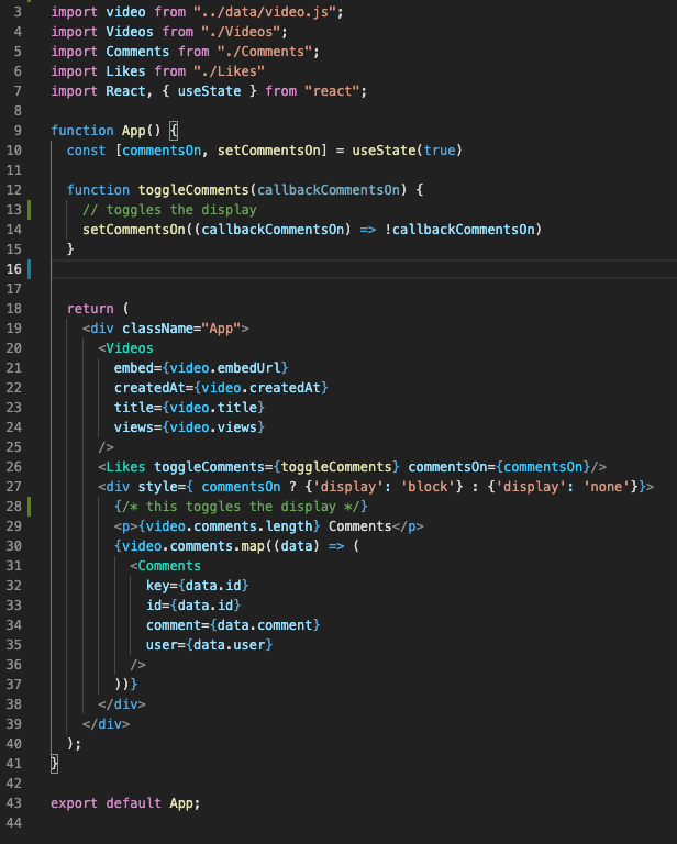 React: Callback Functions and Buttons - Autonomously Driving
